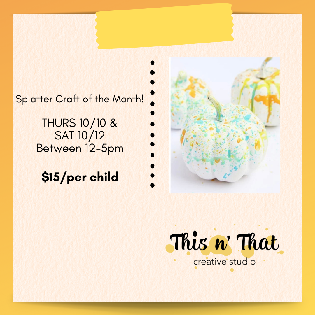 Paint Splatter Craft of the Month | This 'n' That Creative Studio
